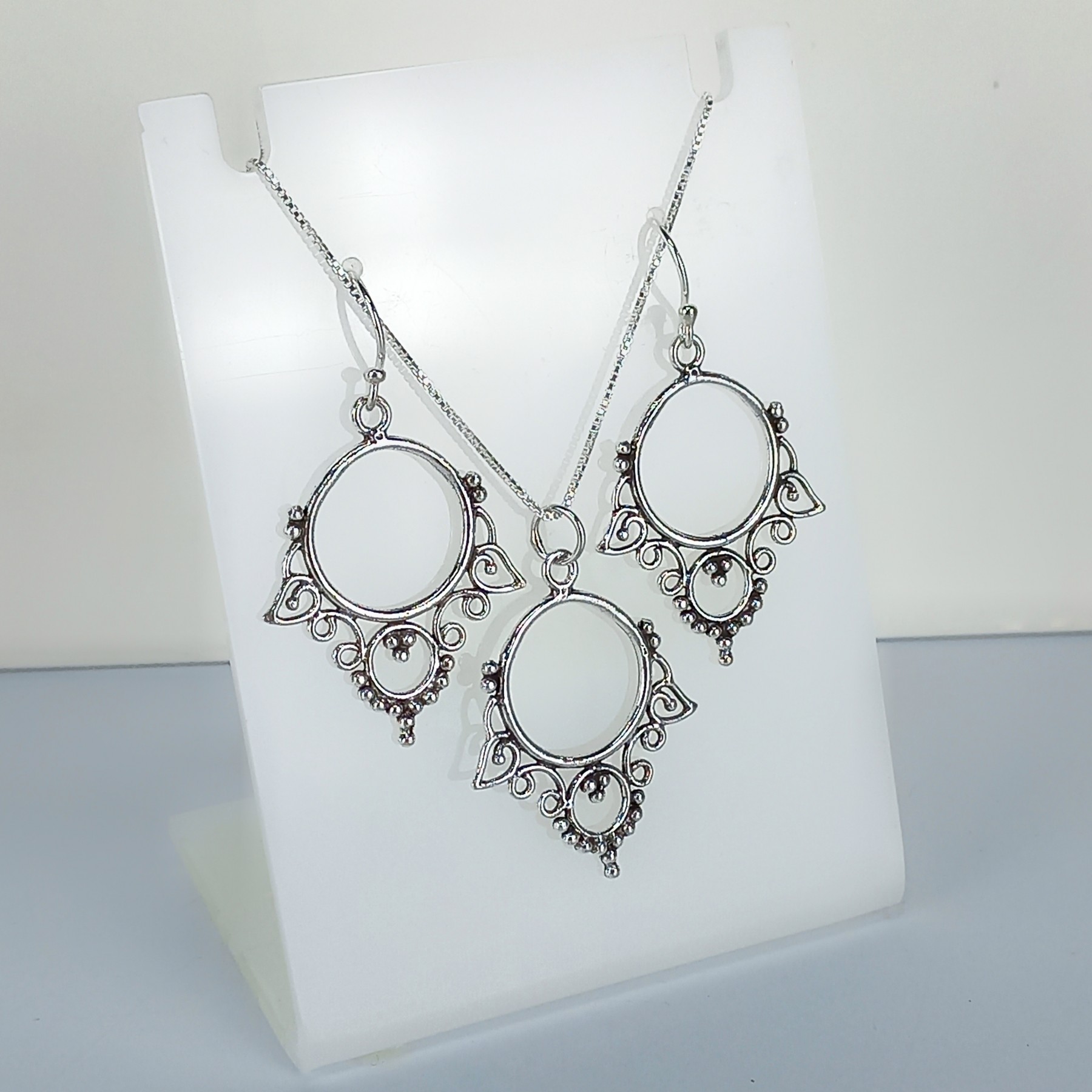 Conjunto Detalhes em Prata 925