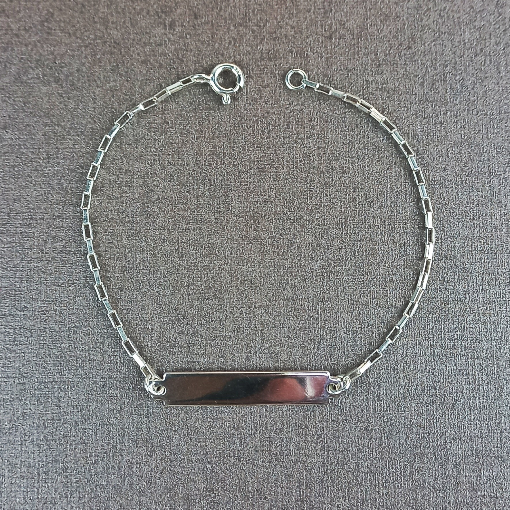 Pulseira Plaquinha em Prata 925