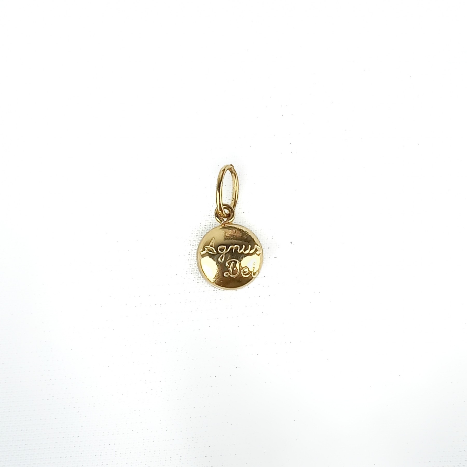 Mini Pingente Agnus Dei em Ouro 18k